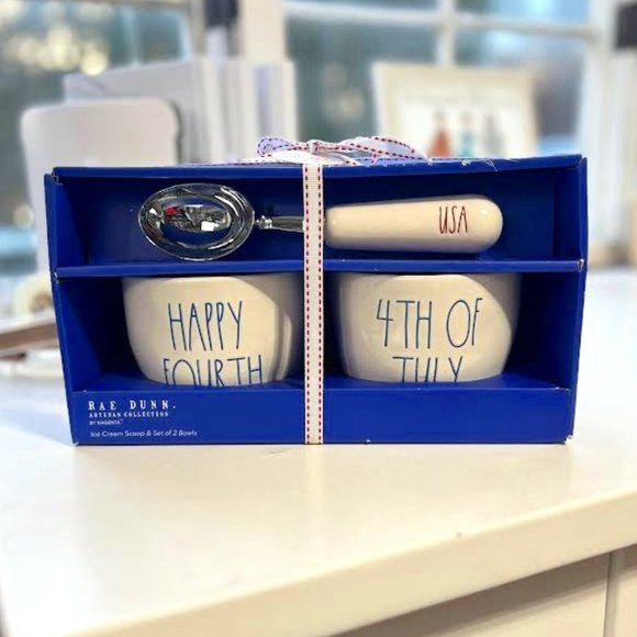 Rae Dunn | Dining | Nwt Rae Dunn 4th Of July Ice Cream Scoop Set Of 2 ...